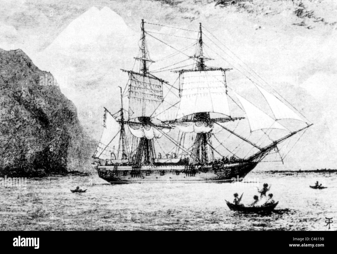Research ship Beagle by Charles Darwin Stock Photo - Alamy