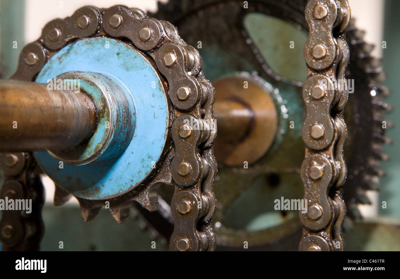 detail of clockwork from clock-tower Stock Photo - Alamy