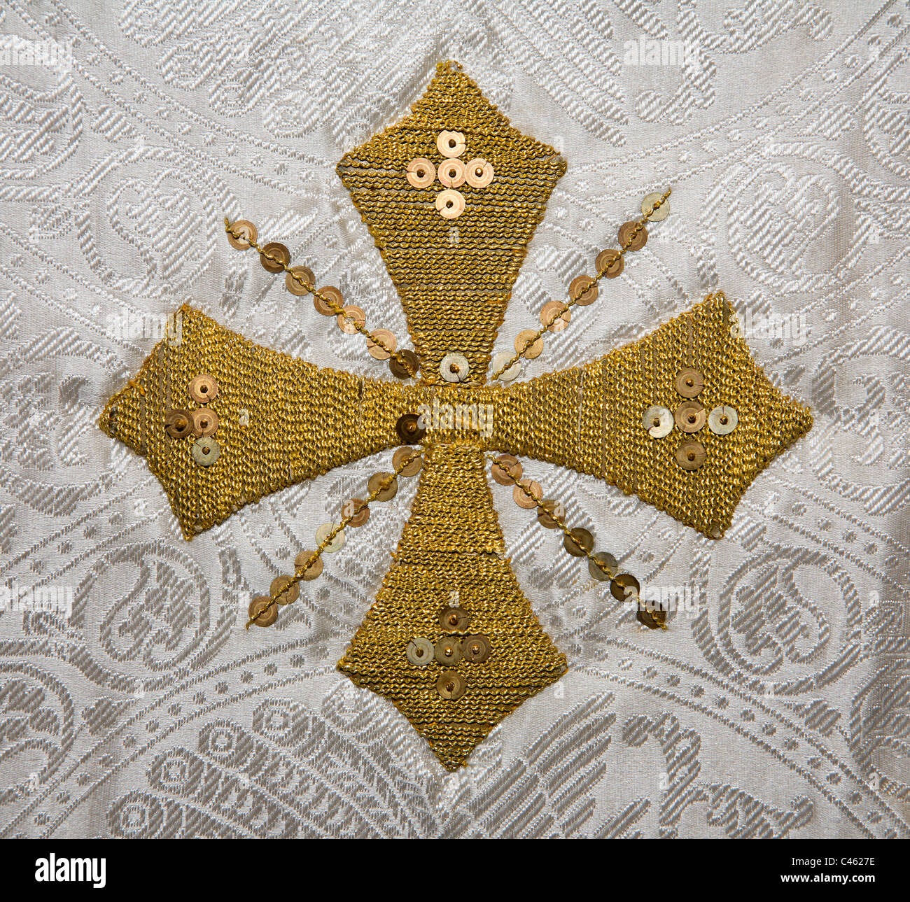 detail from vestment - cross Stock Photo - Alamy