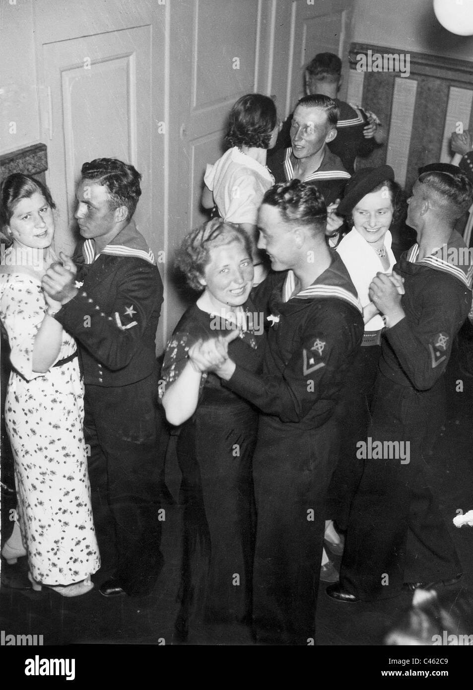 Sailors dance in their home location, 1939 Stock Photo - Alamy