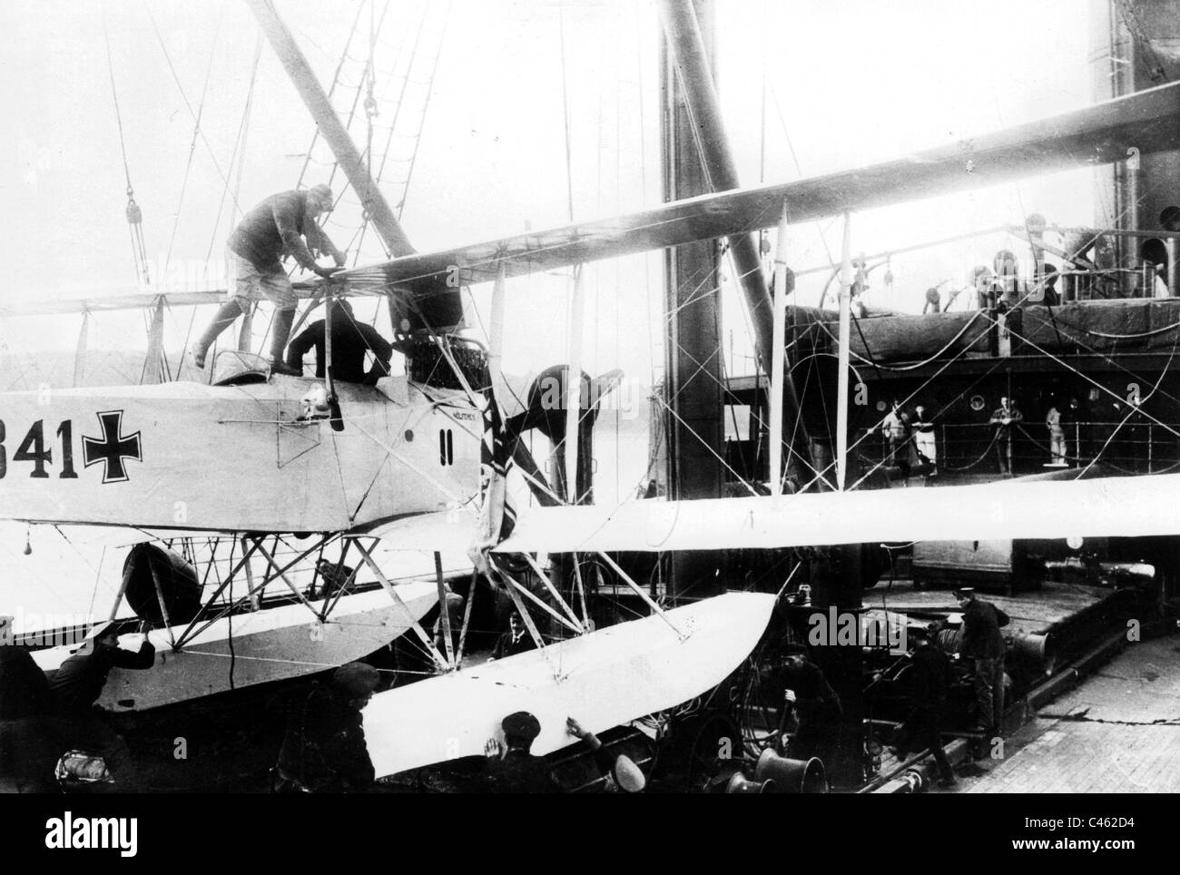 On board of the german auxiliary cruiser s m s wolf hi-res stock ...