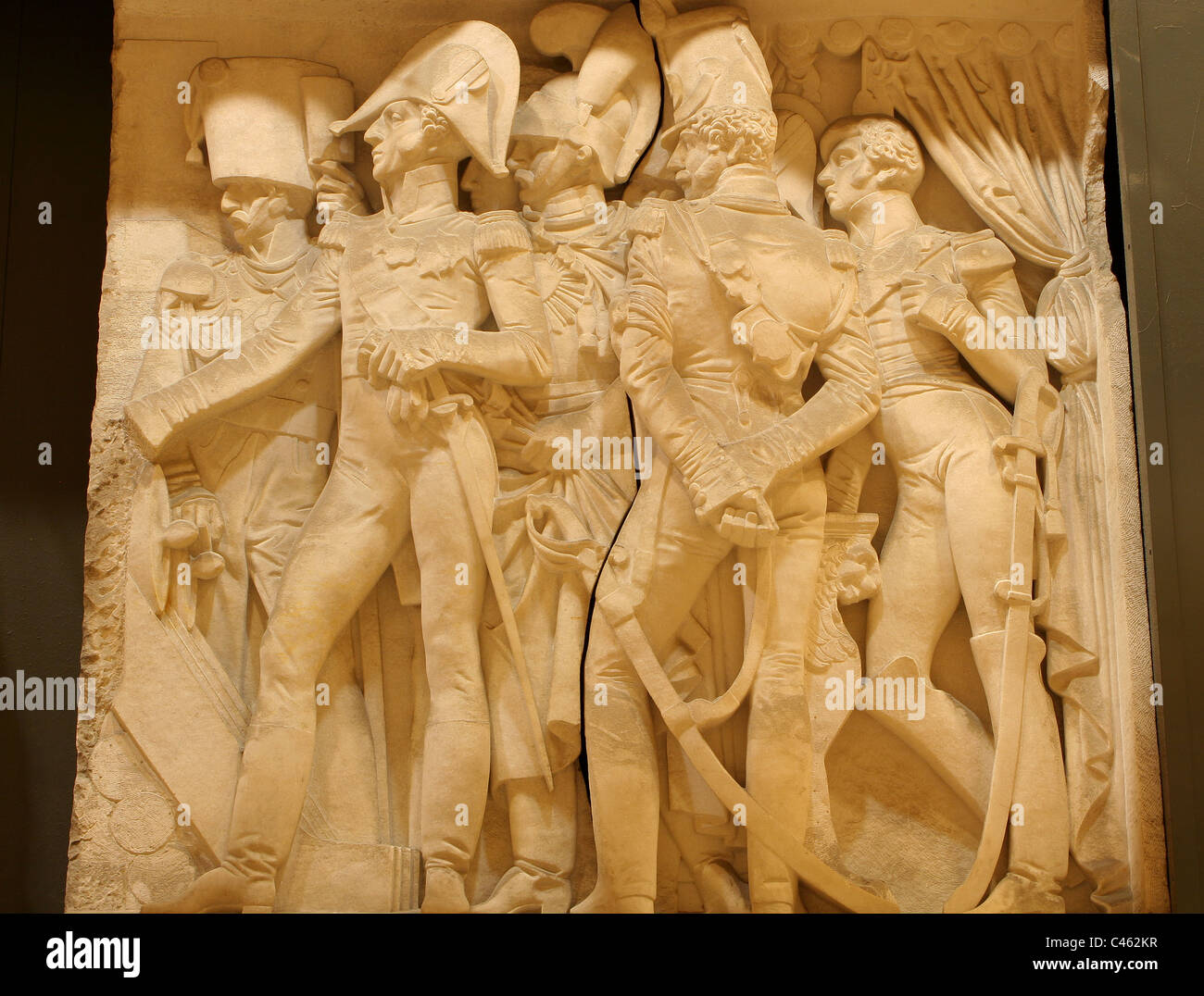 Paris - relief from Louvre underground - Napoleon Stock Photo - Alamy