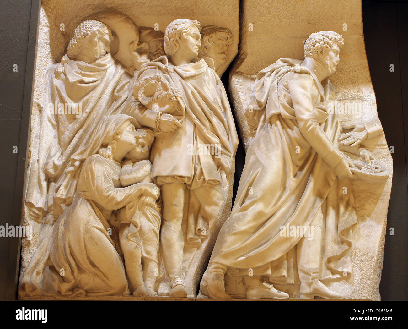 Paris - relief from Louvre underground Stock Photo - Alamy