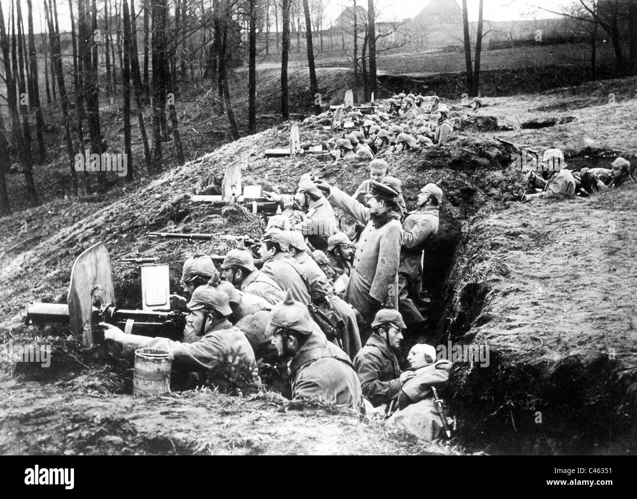 German machine gun company during the winter battles in East Prussia ...