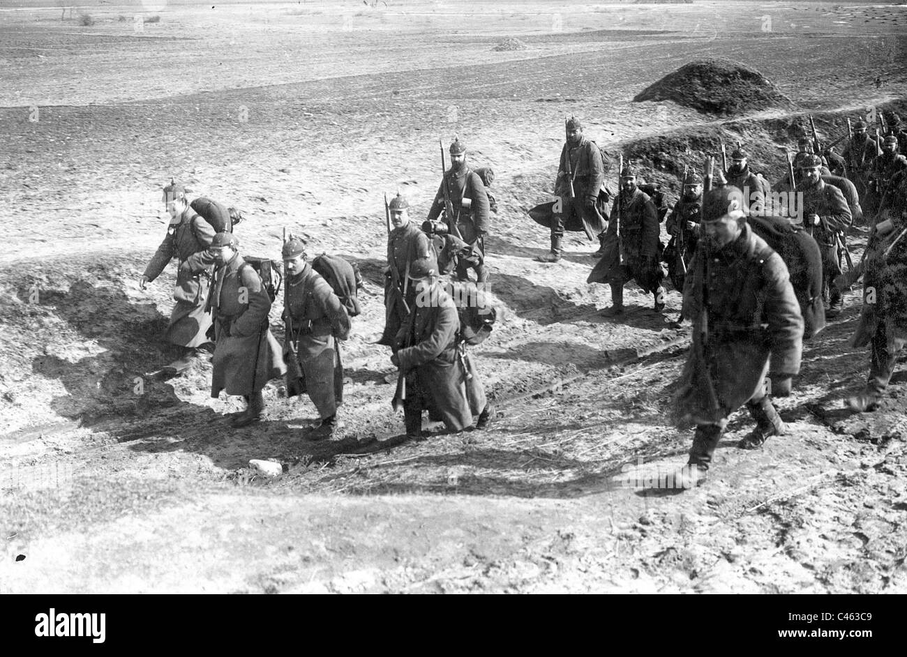 German infantry column marching, 1914 Stock Photo - Alamy