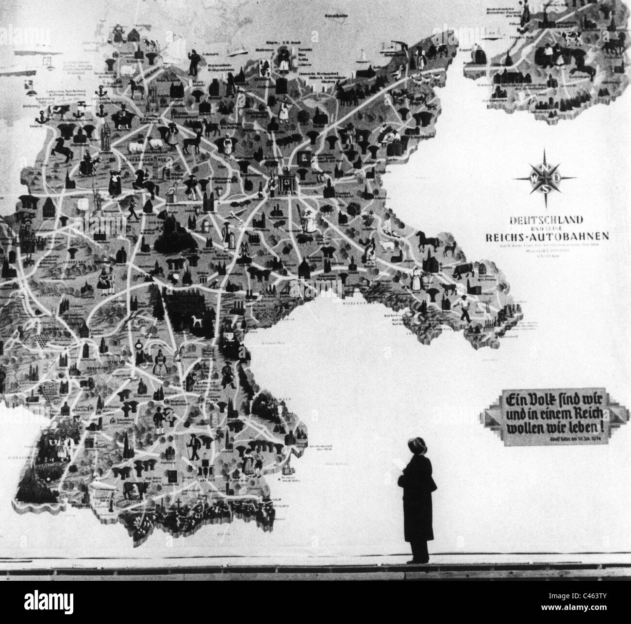 Nazi Germany: public works: building of Autobahnen, 1933-1945 Stock ...