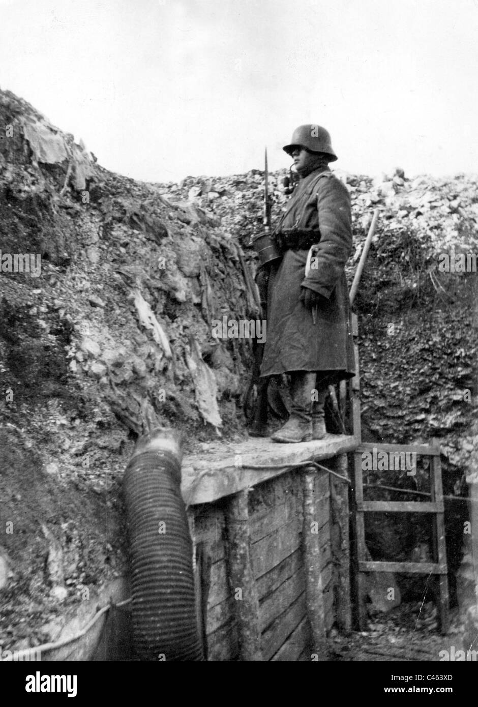 German guard in the front line near Arras, 1918 Stock Photo - Alamy