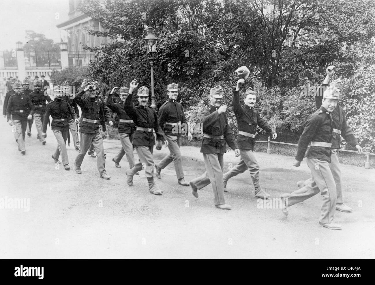 Reservists during the mobilization in Vienna, 1914 Stock Photo - Alamy