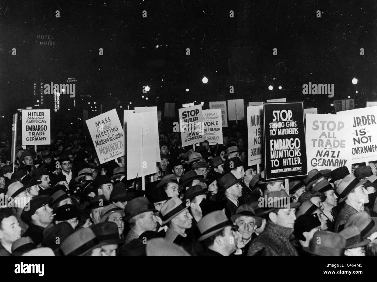 Nazi Germany: Foreign protests against German NS politics Stock Photo ...