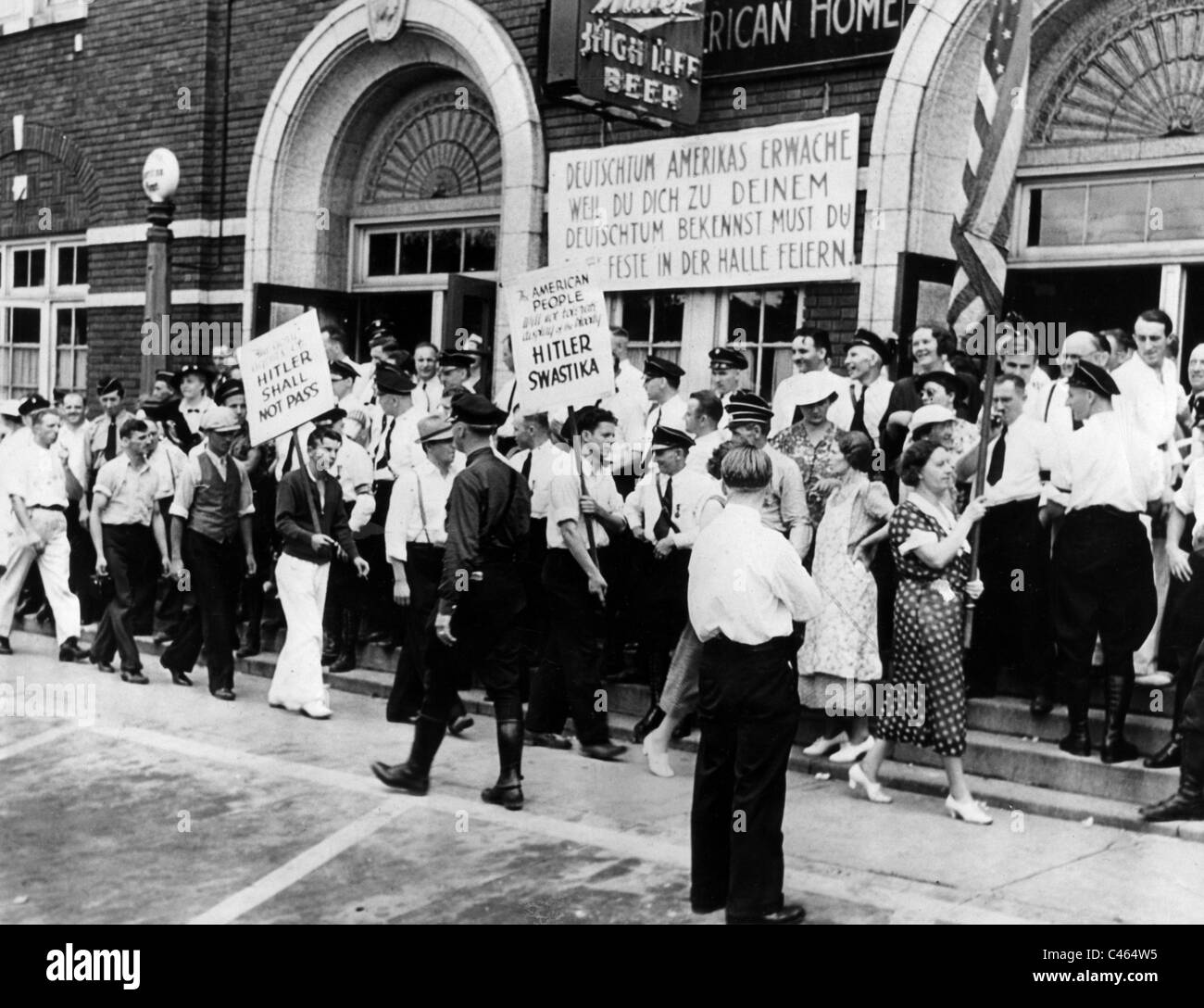 Nazi Germany: Foreign protests against German NS politics Stock Photo ...