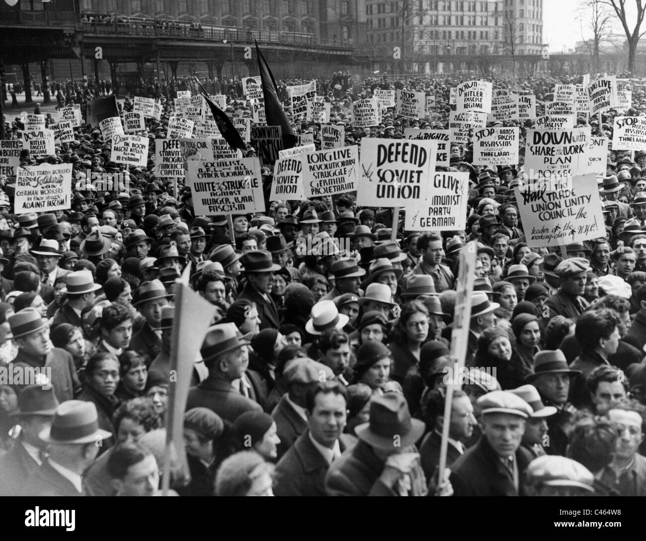 Nazi Germany: Foreign protests against German NS politics Stock Photo ...