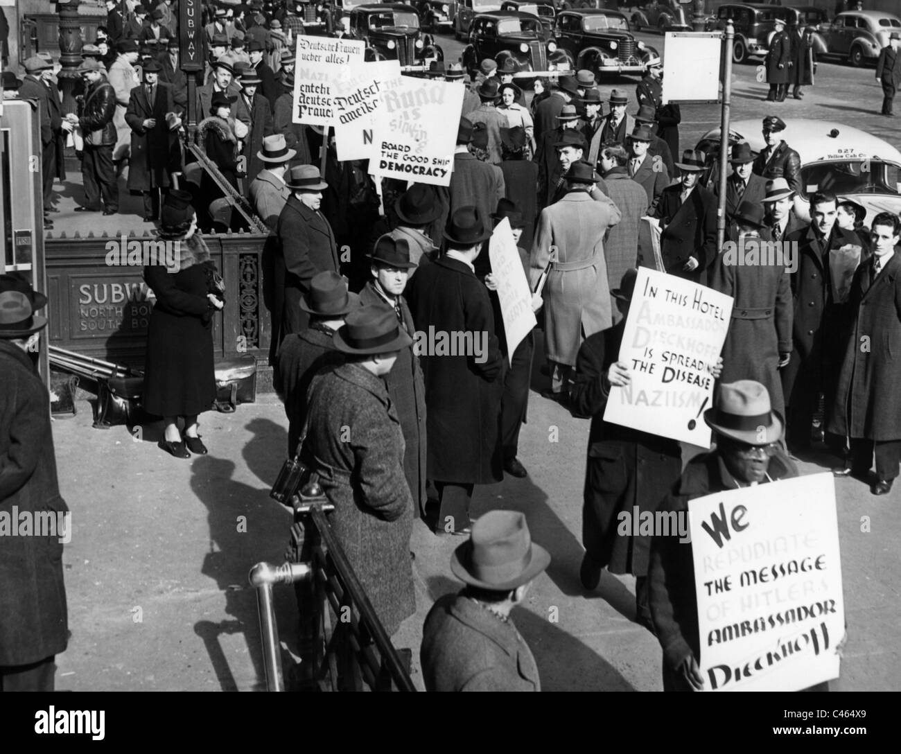 Nazi Germany: Foreign protests against German NS politics Stock Photo ...