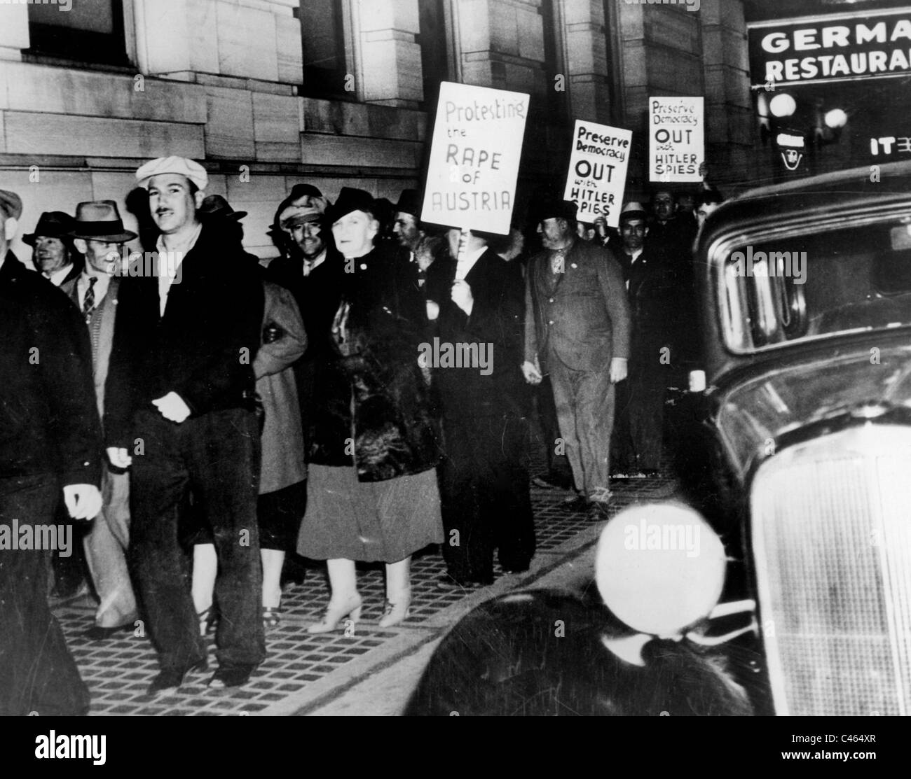 Nazi Germany: Foreign protests against German NS politics Stock Photo ...