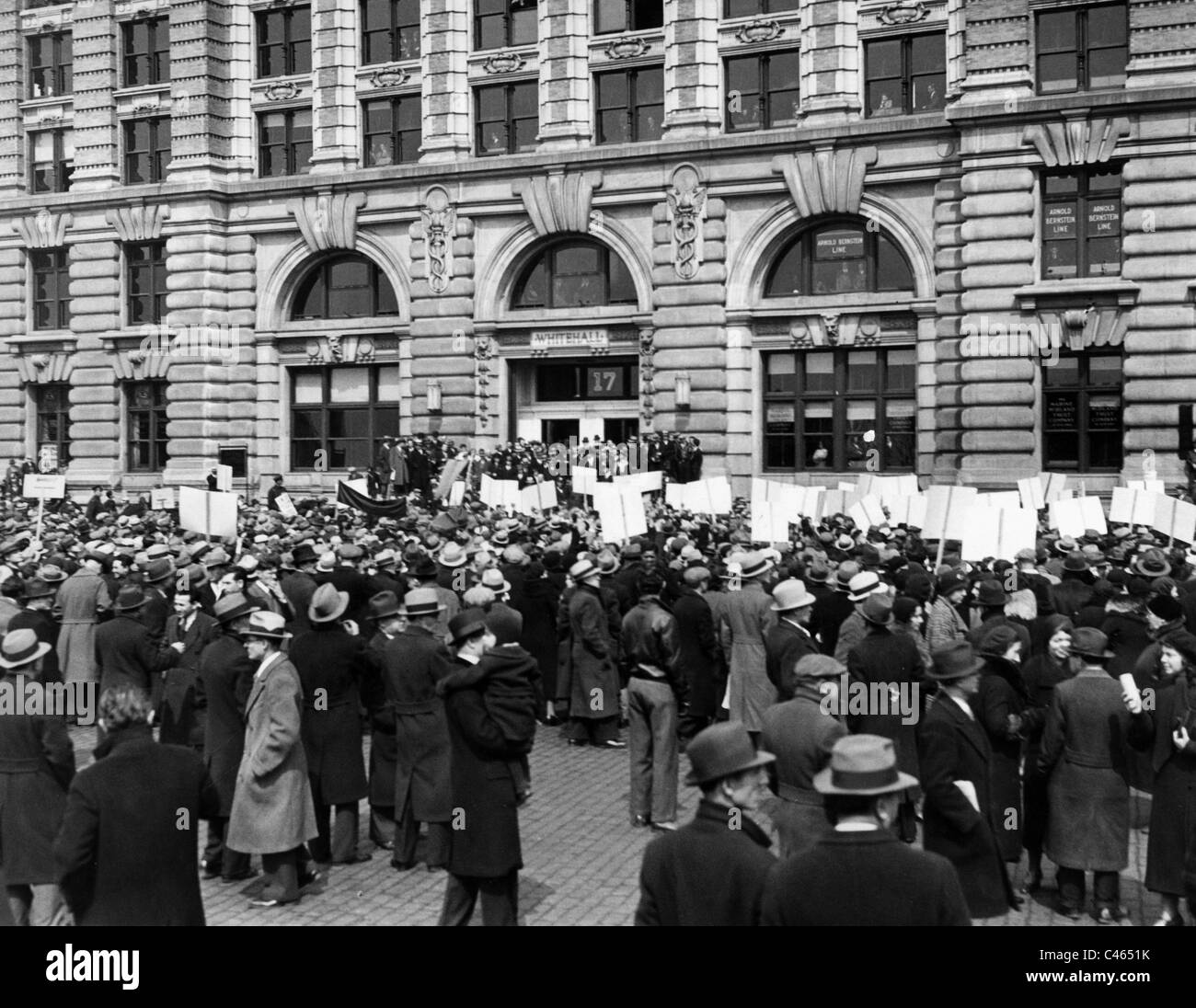 Nazi Germany: Foreign protests against German NS politics Stock Photo ...