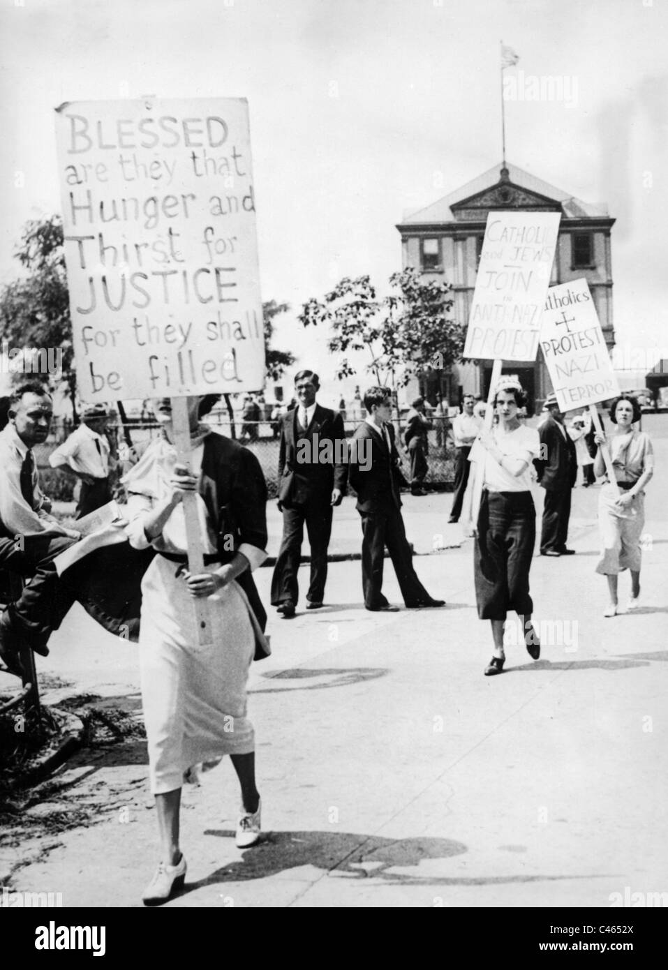 Nazi Germany: Foreign protests against German NS politics Stock Photo ...