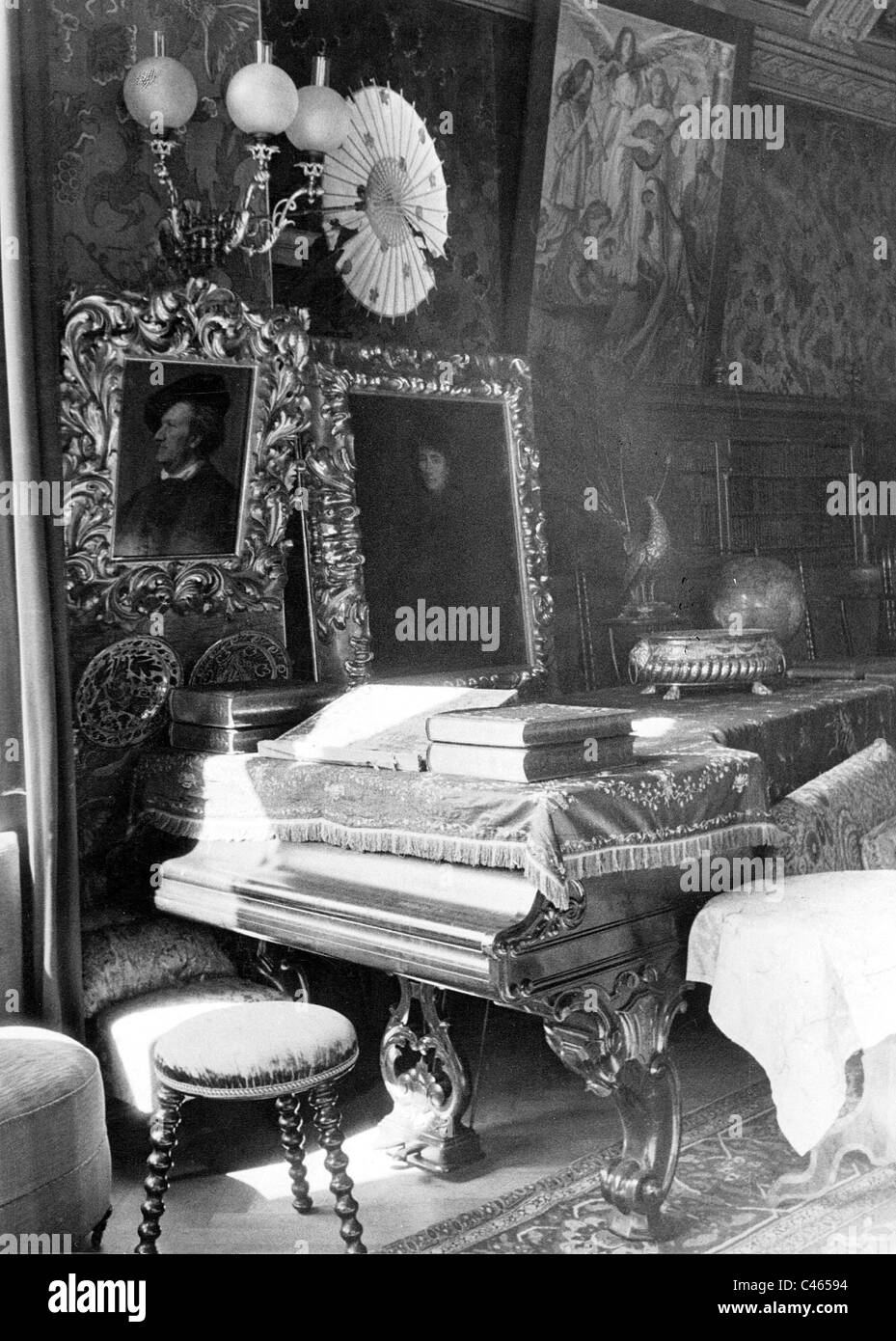 Interior view of the Villa 'Wahnfried', 1938 Stock Photo - Alamy