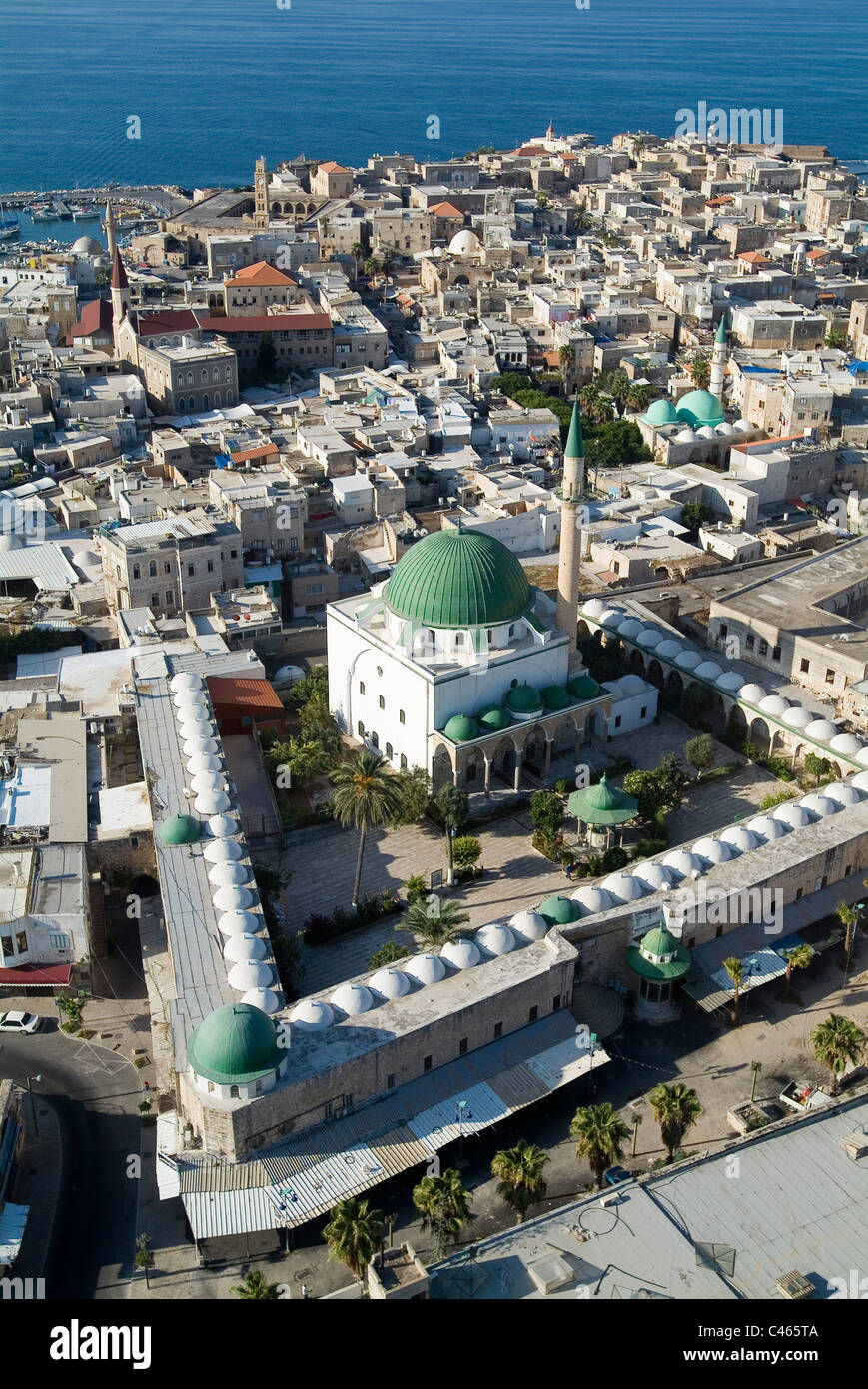 Aerial photograph of the old city of Acre in the western Galilee Stock ...