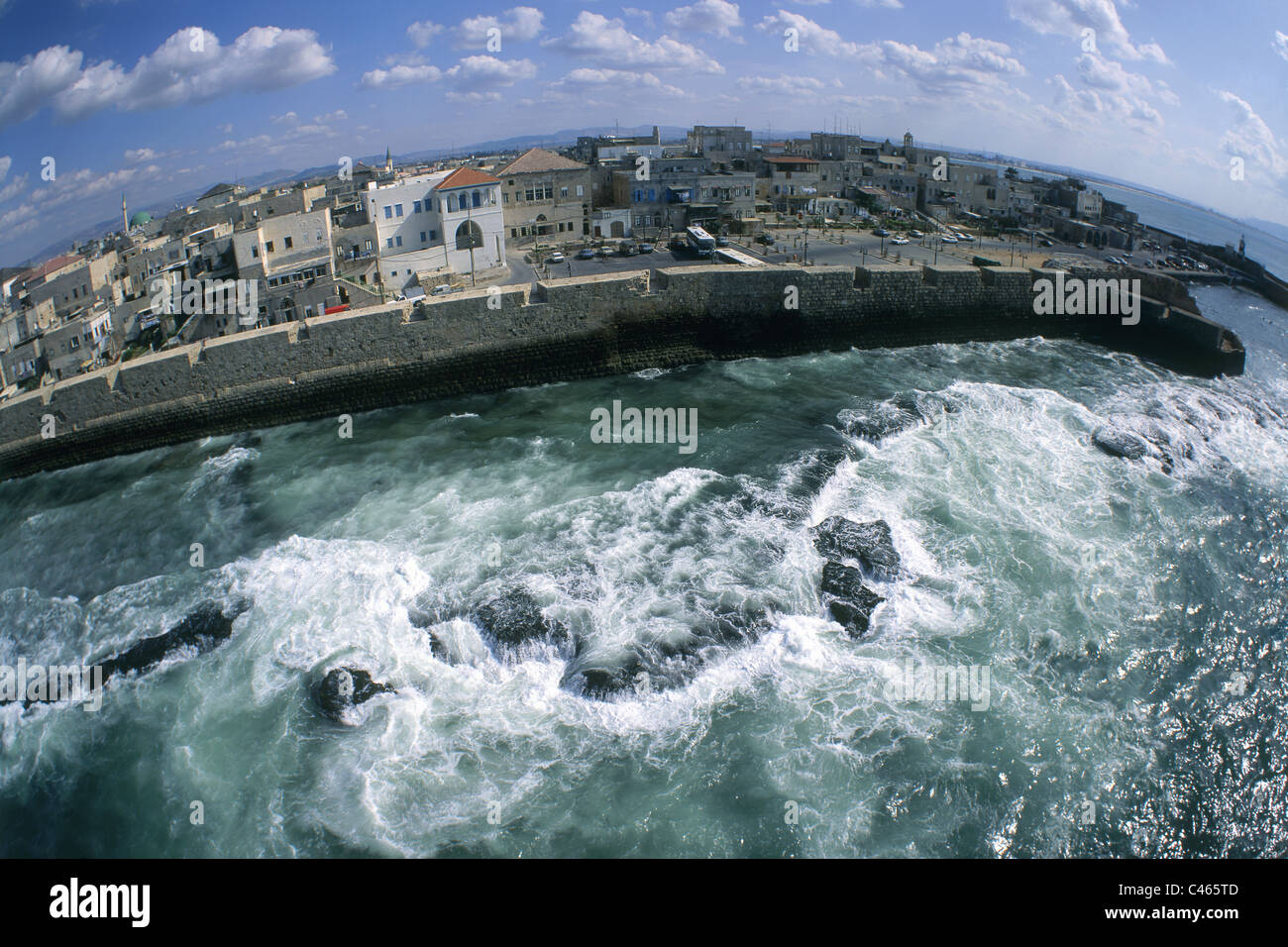Wide view of the old city of Acre Stock Photo - Alamy