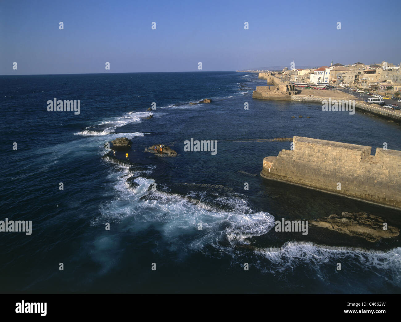 Aerial photograph of the old city of Acre Stock Photo - Alamy