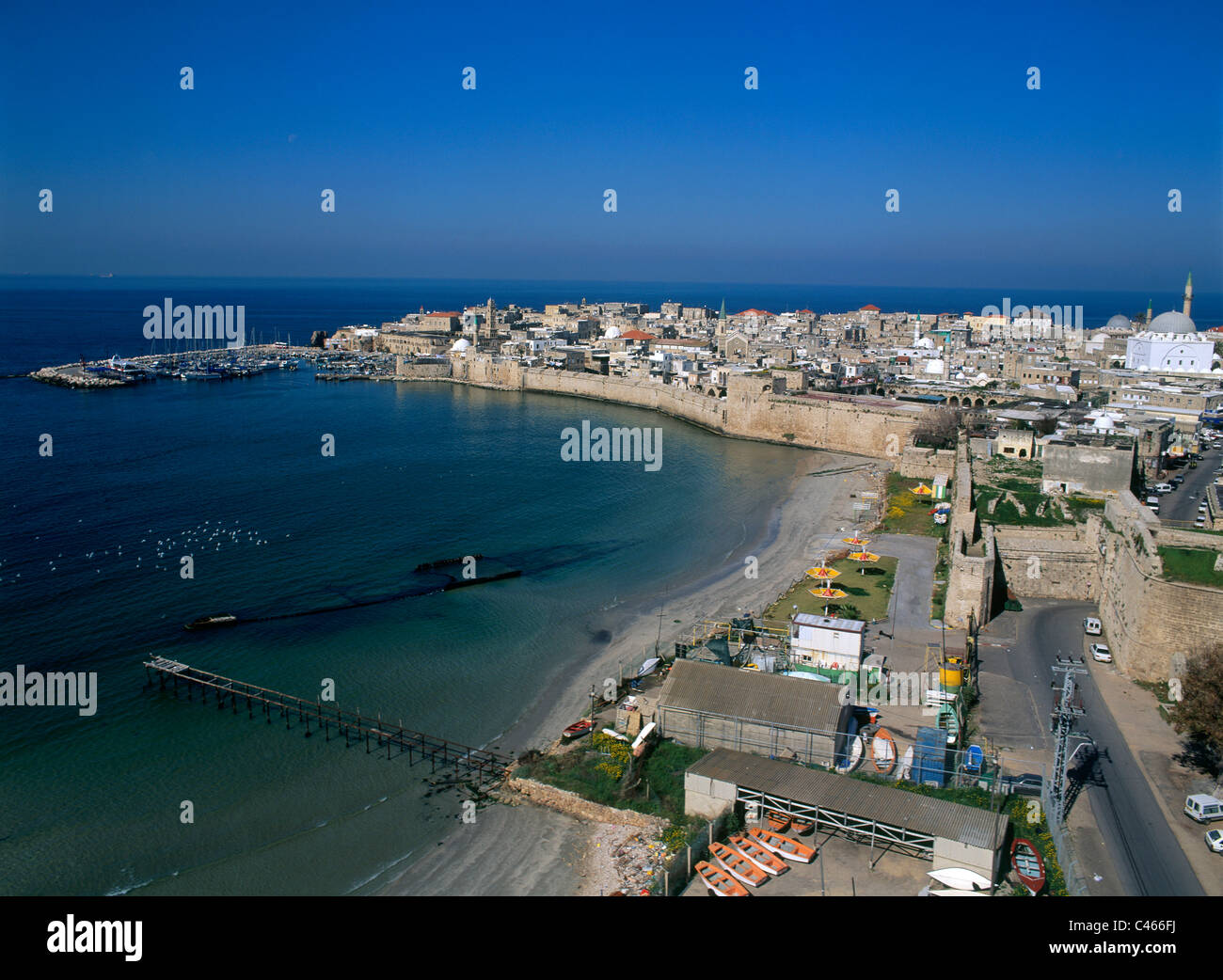 Aerial photograph of the old city of Acre Stock Photo - Alamy