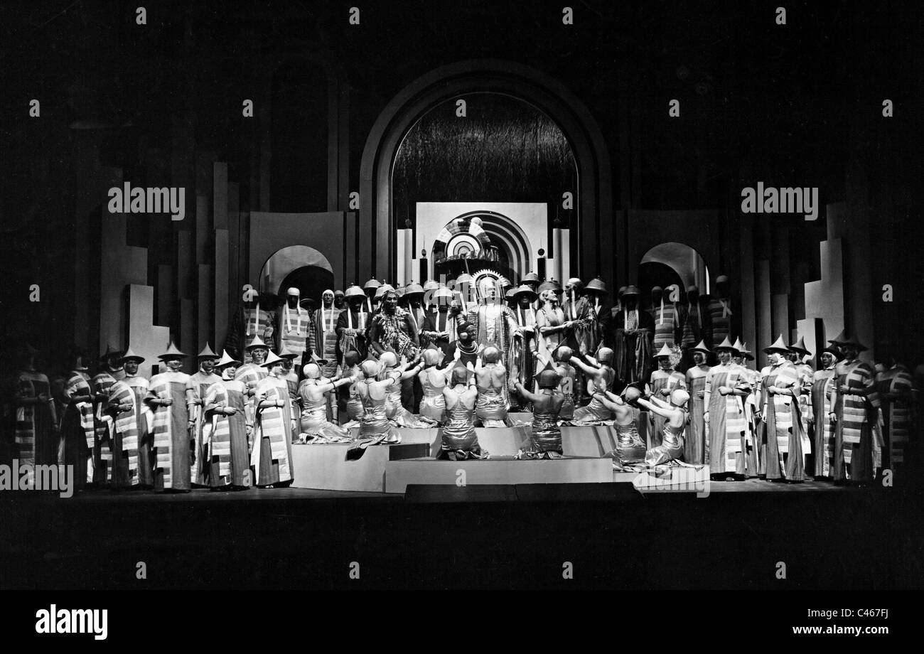 Scene from Mozart's opera The Magic Flute, 1929 Stock Photo - Alamy