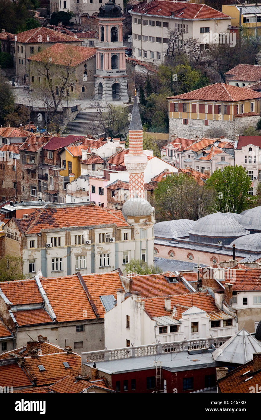 Aerial photograph of downtown Plovdiv Stock Photo - Alamy