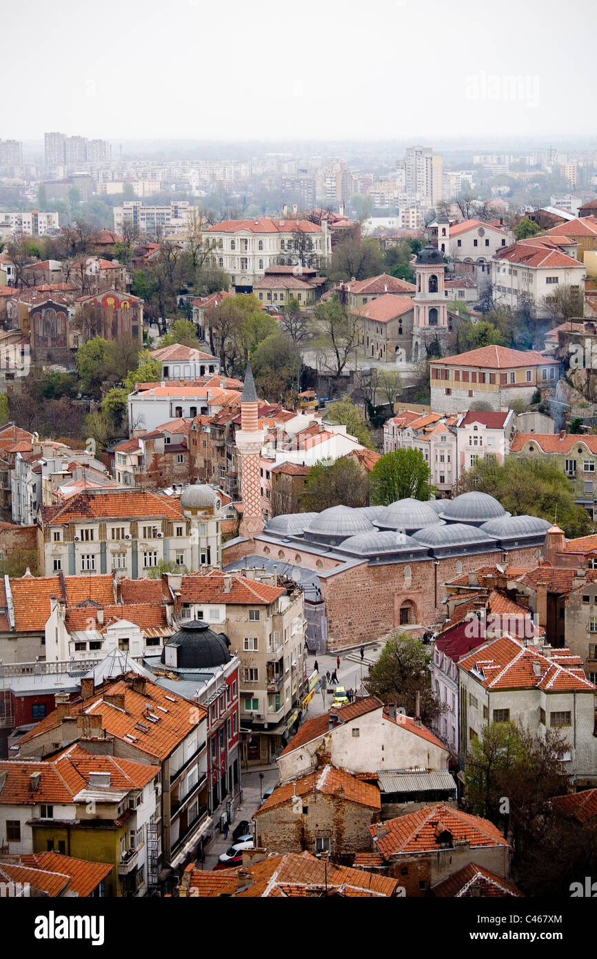 Aerial photograph of downtown Plovdiv Stock Photo - Alamy