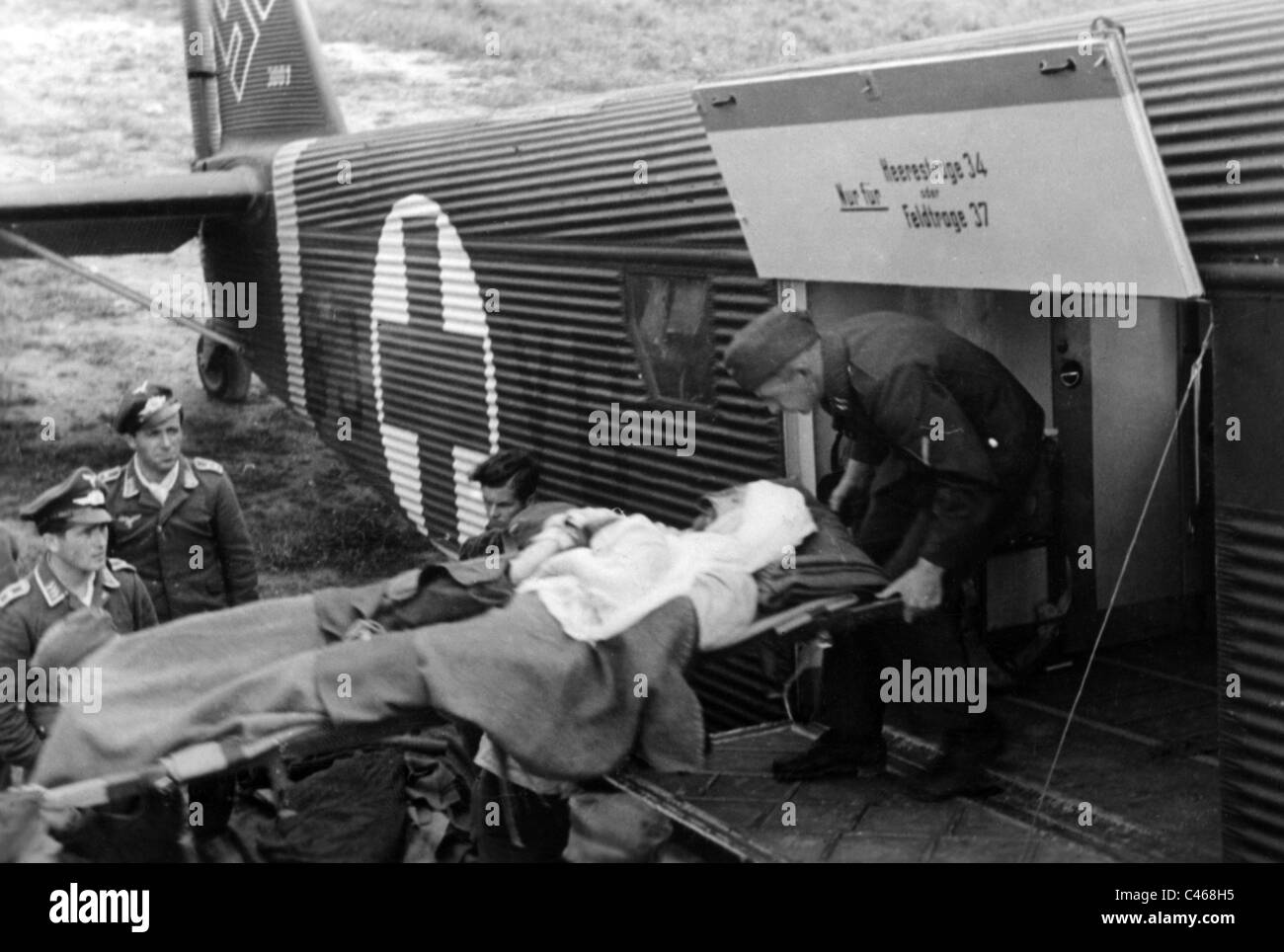 Second World War: Medical Evacuation of Wounded German Soldiers Stock ...