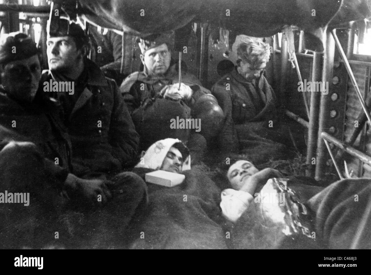 Second World War: Medical Evacuation of Wounded German Soldiers Stock ...