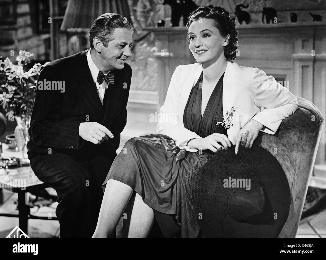 Paul Hoerbiger and Zarah Leander in 'The Blue Fox', 1938 Stock Photo ...