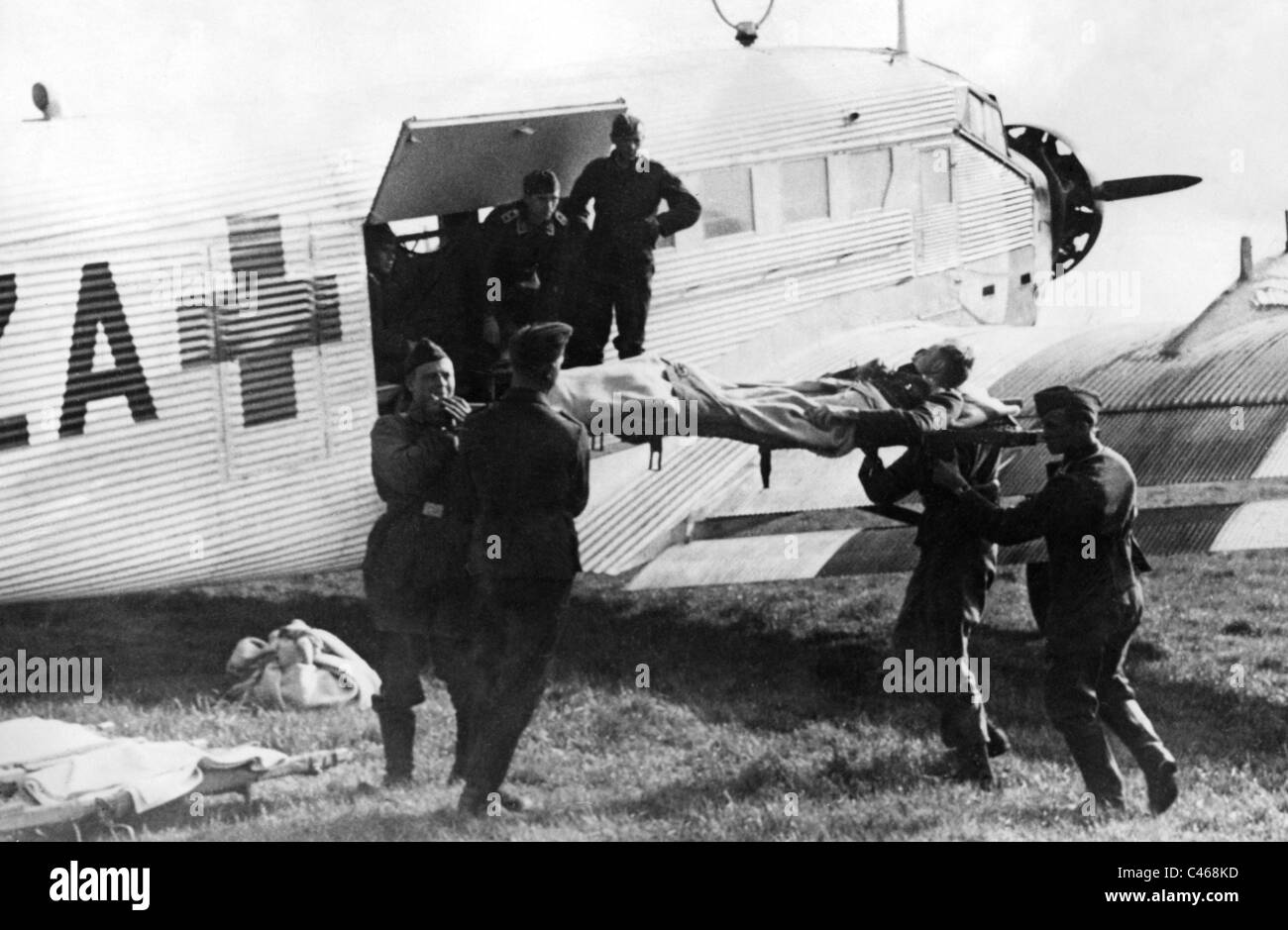 Second World War: Medical Evacuation of Wounded German Soldiers Stock ...