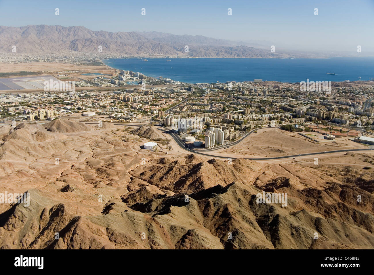Aerial photograph of the city of Eilat in southern Israel Stock Photo ...