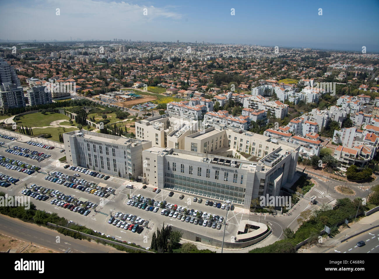 Aerial photograph of the open University in Ra'anana Stock Photo - Alamy
