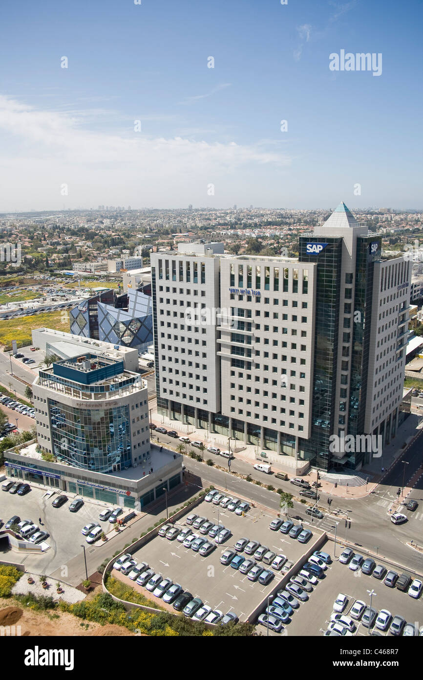 Aerial photograph of the business area of Ra'anana Stock Photo - Alamy