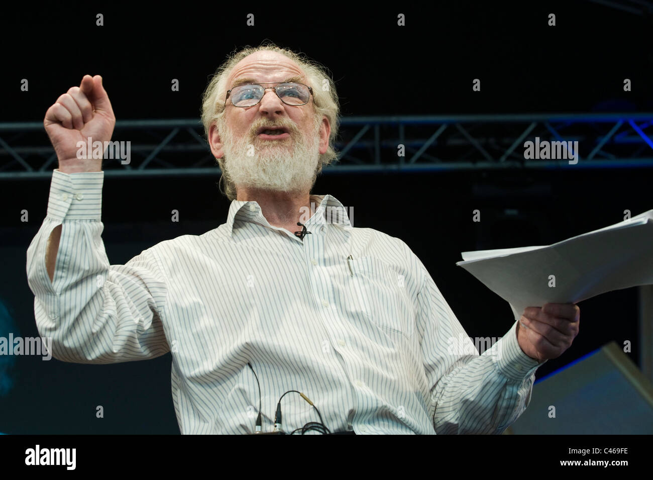 David Crystal linguistics professor pictured at Hay Festival 2011 Stock ...
