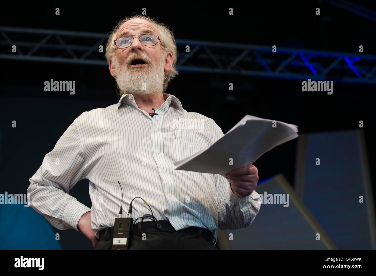 David Crystal linguistics professor pictured at Hay Festival 2011 Stock ...