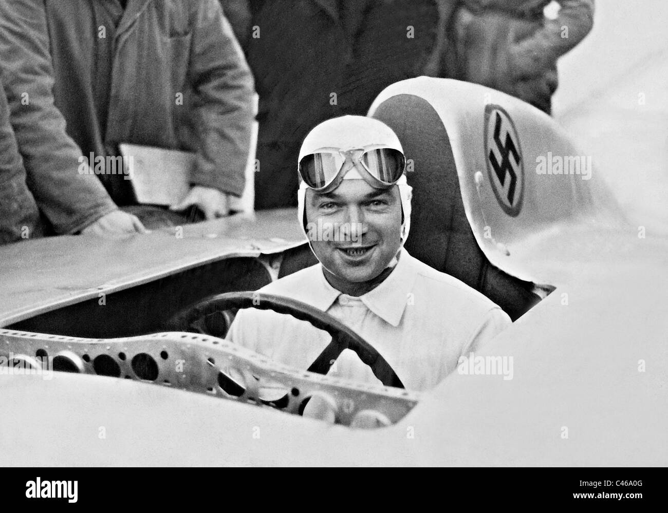 Rudolf Caracciola in the racing car, 1936 Stock Photo - Alamy