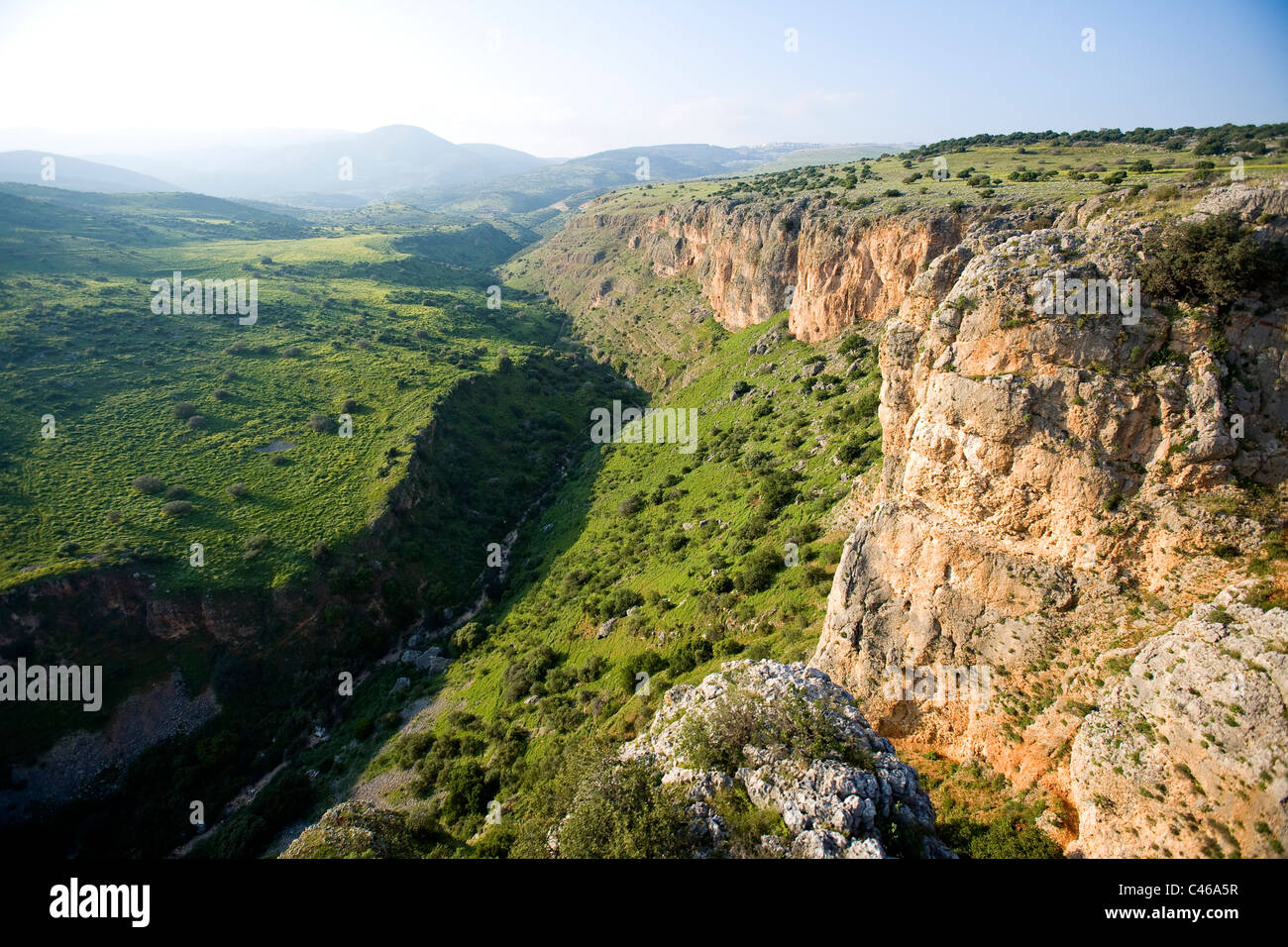 Aerial photograph of the Amud stream in the Galilee Stock Photo - Alamy