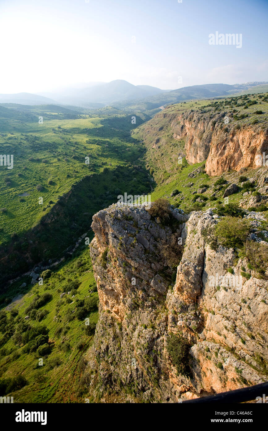 Aerial photograph of the Amud stream in the Galilee Stock Photo - Alamy