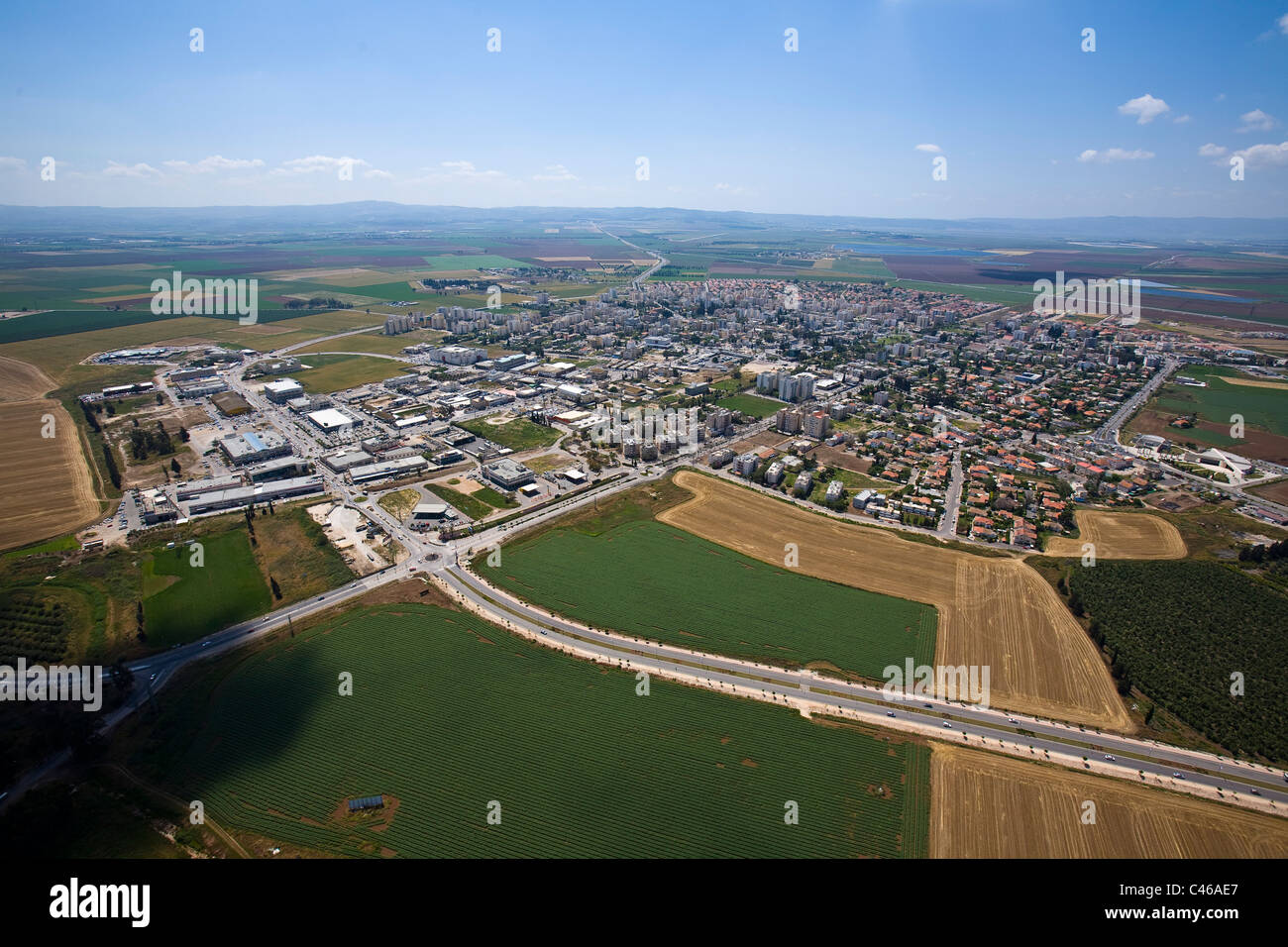 Aerial photograph of the city of Afula in the Jezreel valley Stock ...