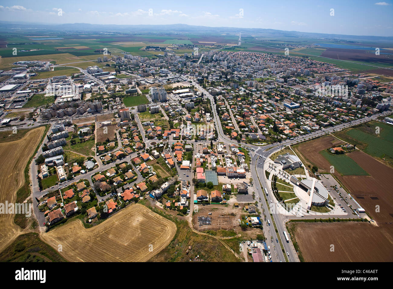 Aerial photograph of the city of Afula in the Jezreel valley Stock ...