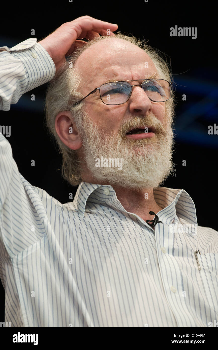 David Crystal linguistics professor pictured at Hay Festival 2011 Stock ...