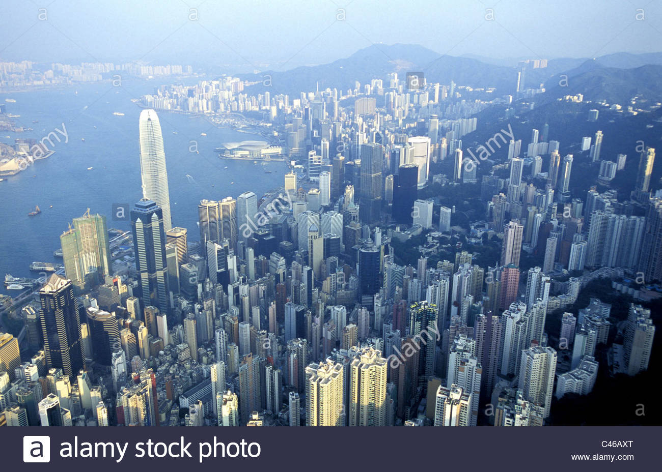 China, Hong Kong, Central, aerial view Stock Photo, Royalty Free Image ...