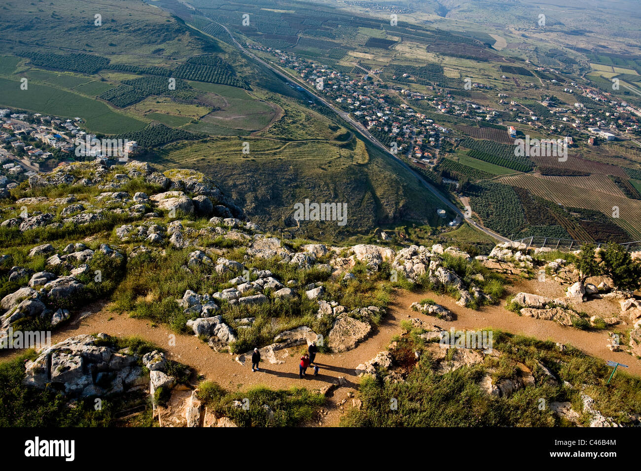 Aerial photograph of the Arbel cliff in the Galilee Stock Photo - Alamy