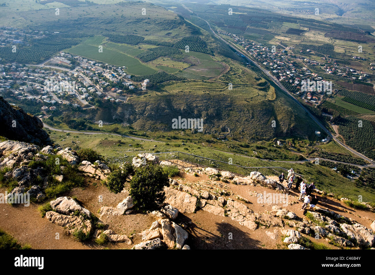 Aerial photograph of the Arbel cliff in the Galilee Stock Photo - Alamy