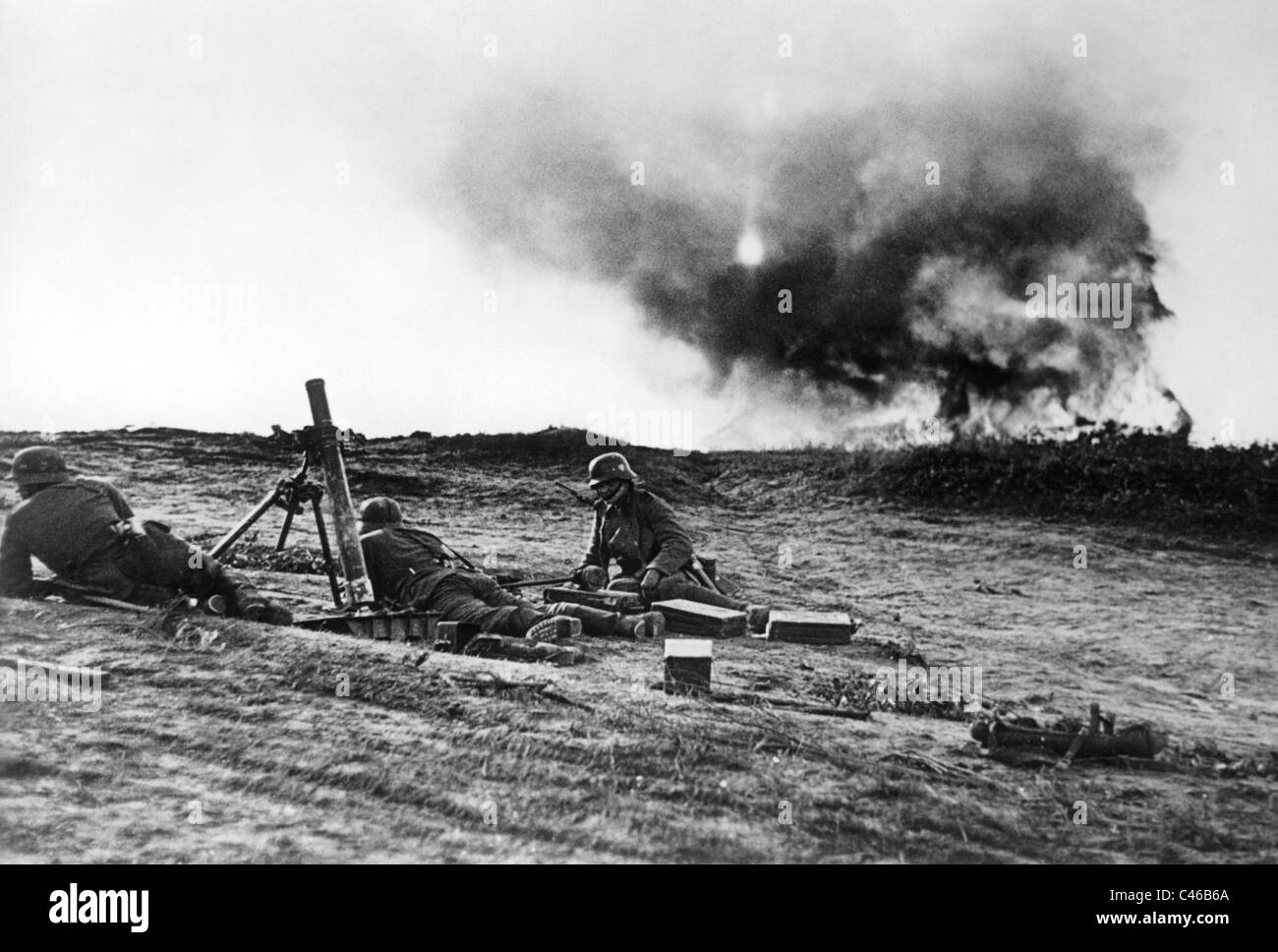 Second World War, German Artillery: grenade launcher and mortars Stock ...