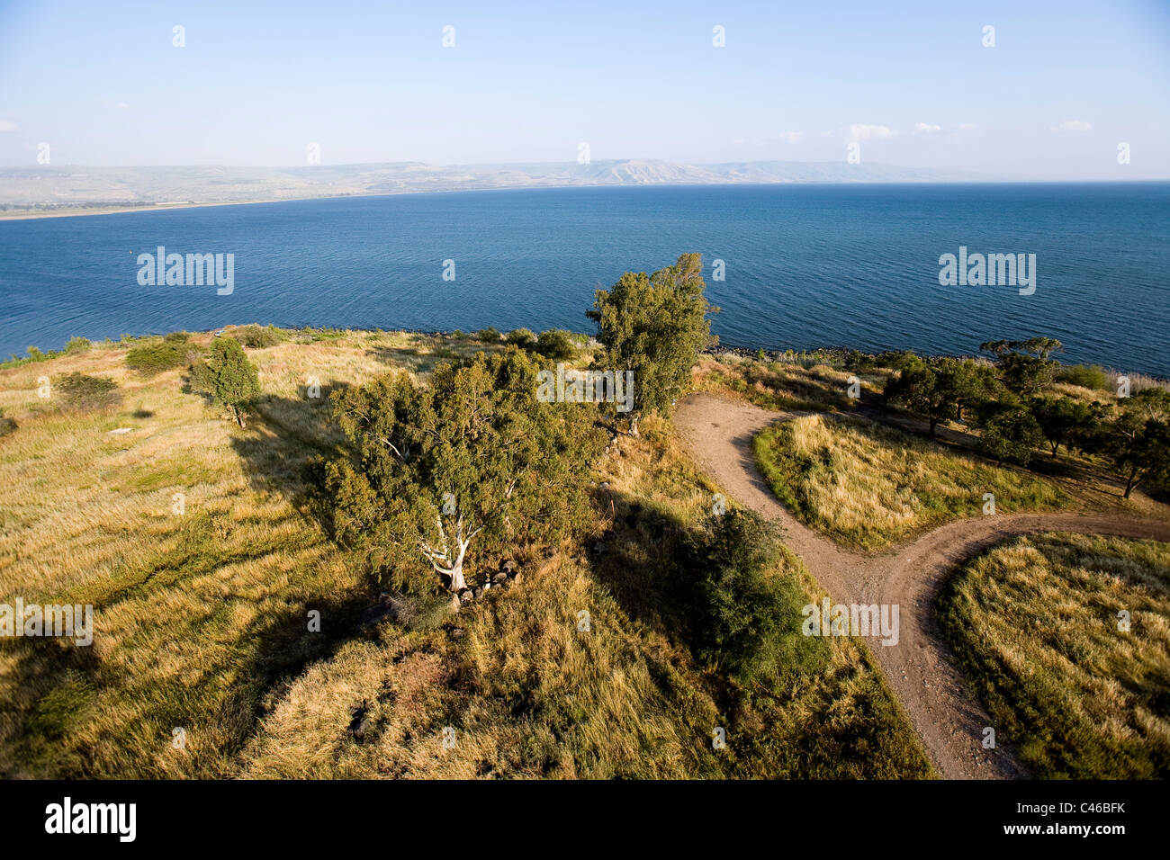 Aerial photograph of the Sea of Galilee Stock Photo - Alamy