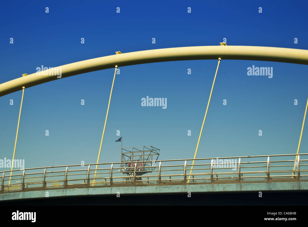 City Urban, Industrial Enviroment with Pipe, Bridge and Coal Mine Tower ...