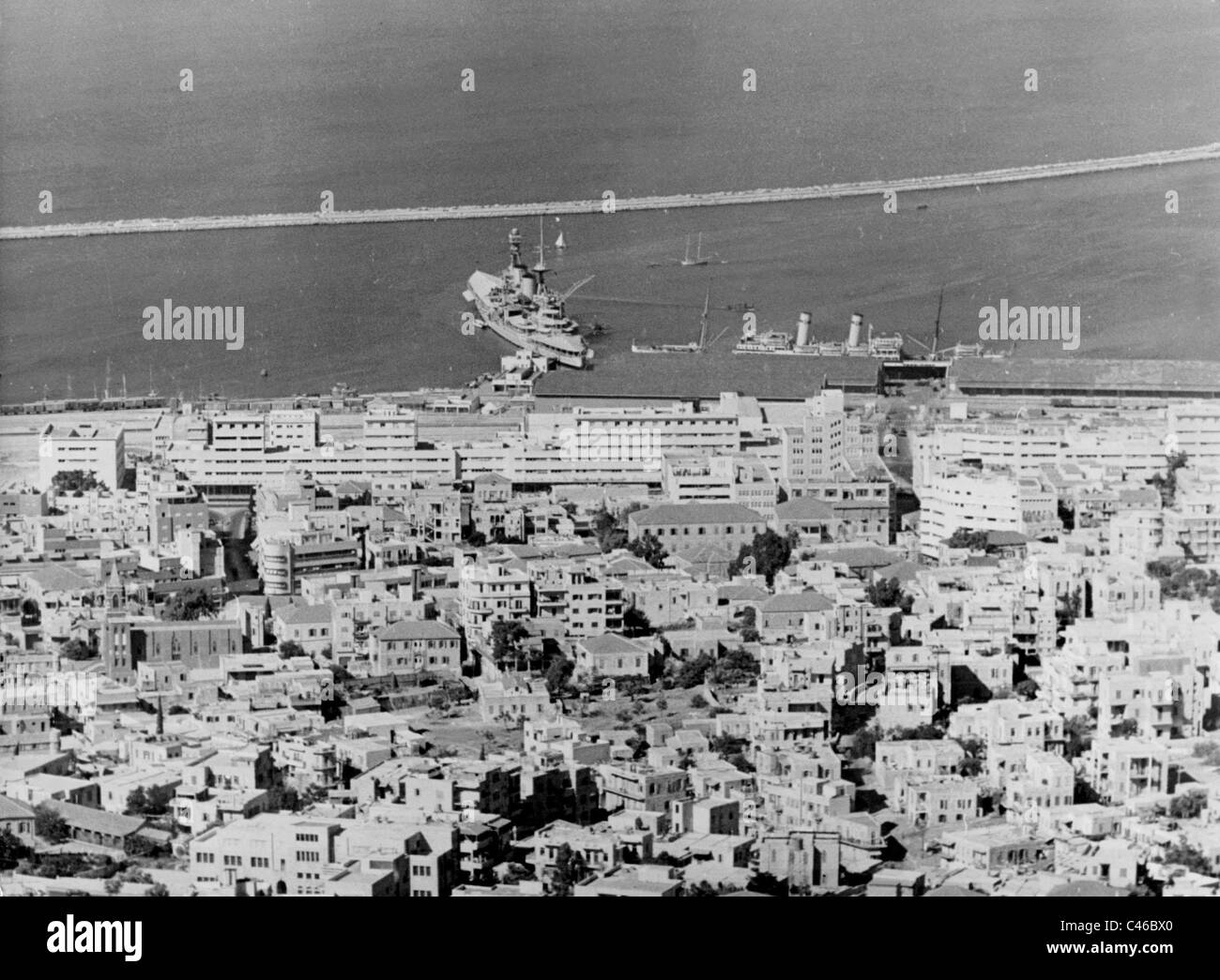 Docks of Haifa, 1938 Stock Photo - Alamy