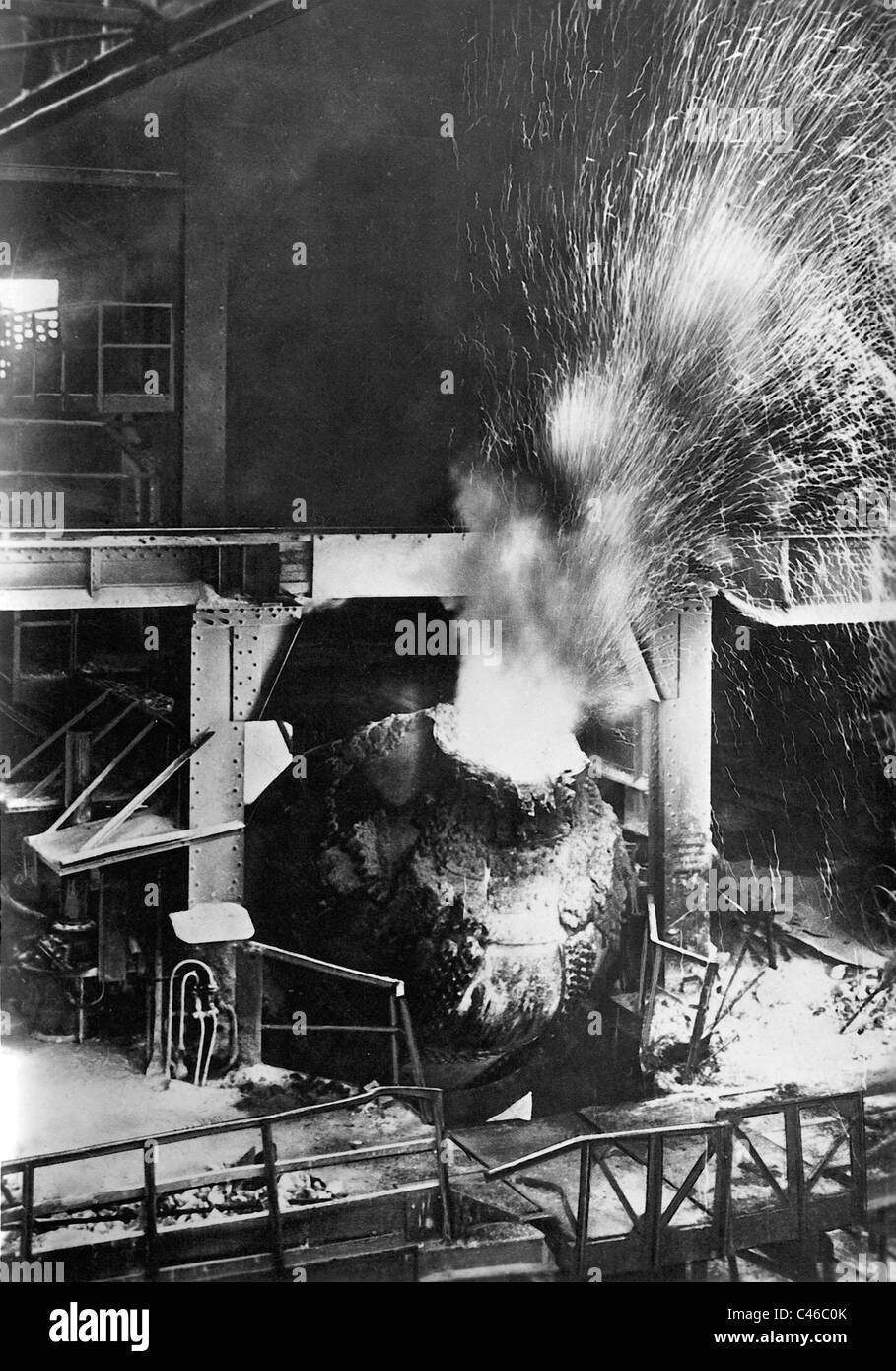 Steel production, 1934 Stock Photo - Alamy